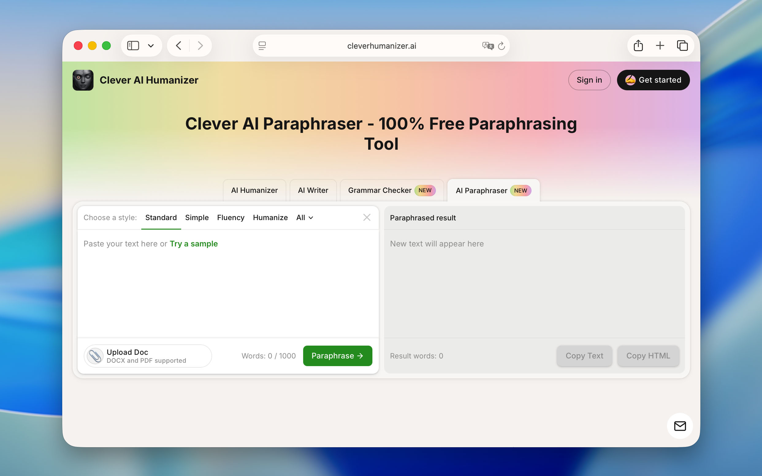 Clever AI Paraphraser - 100% Free Paraphrasing Tool